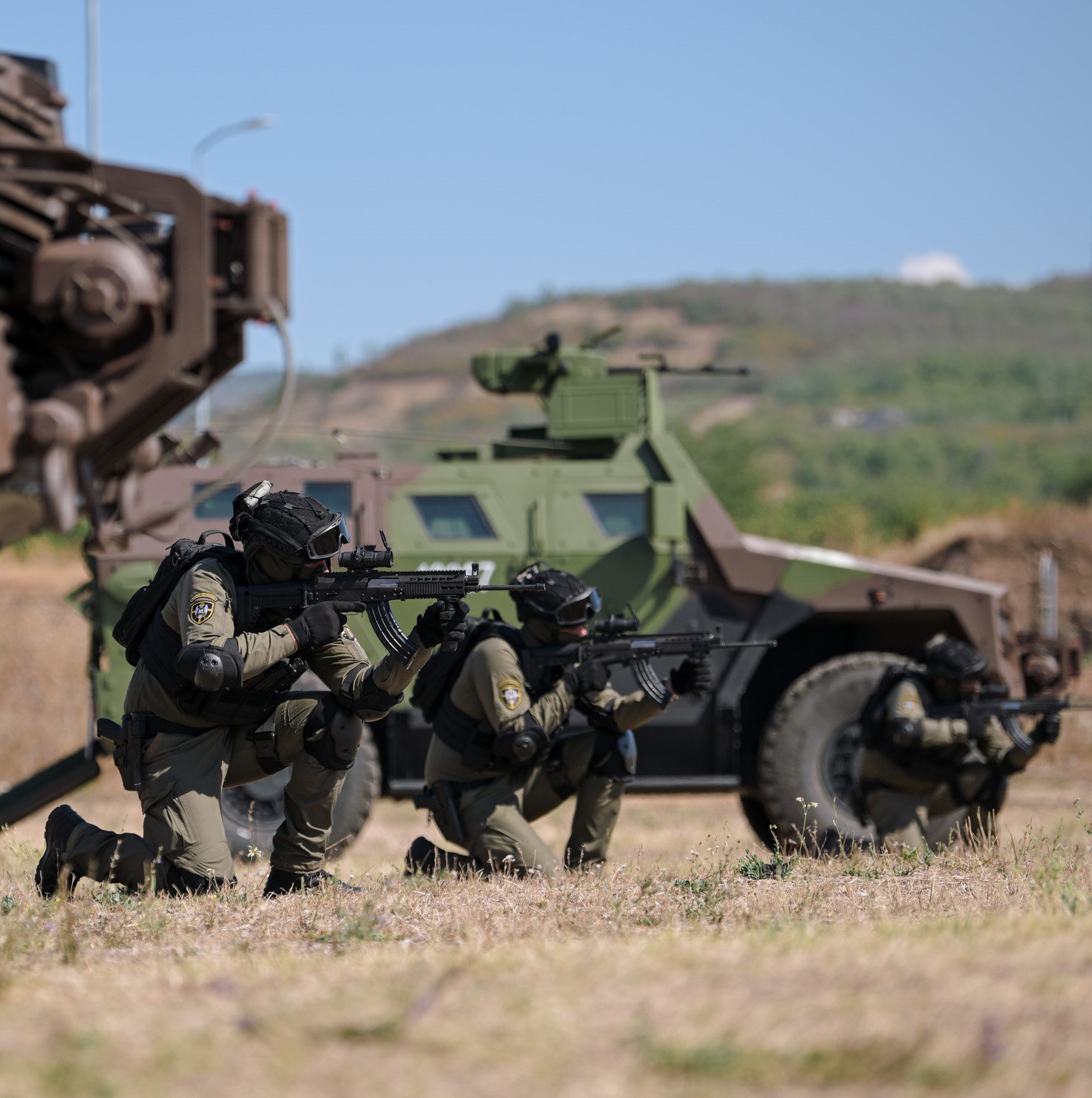 Armoured combat vehicles “Milosh” used in execution of various military ...