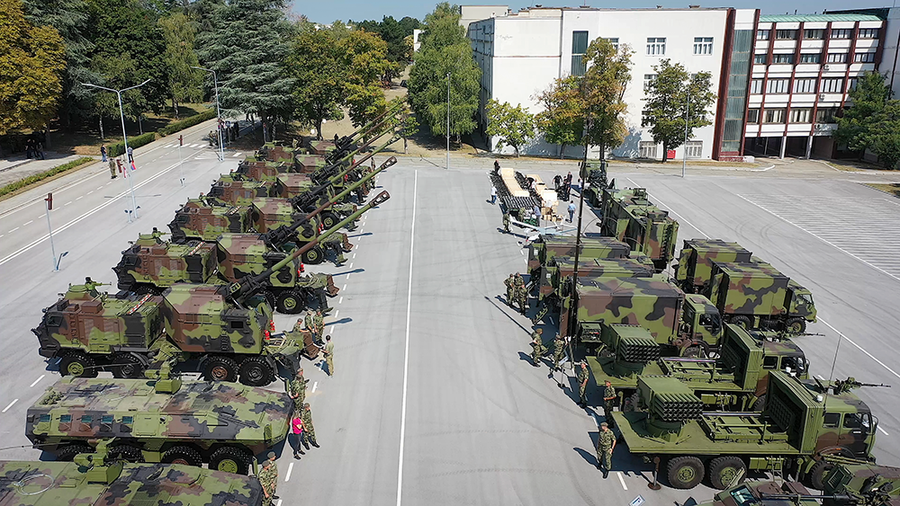 Armament display at the plateau of the Military Academy | Yugoimport