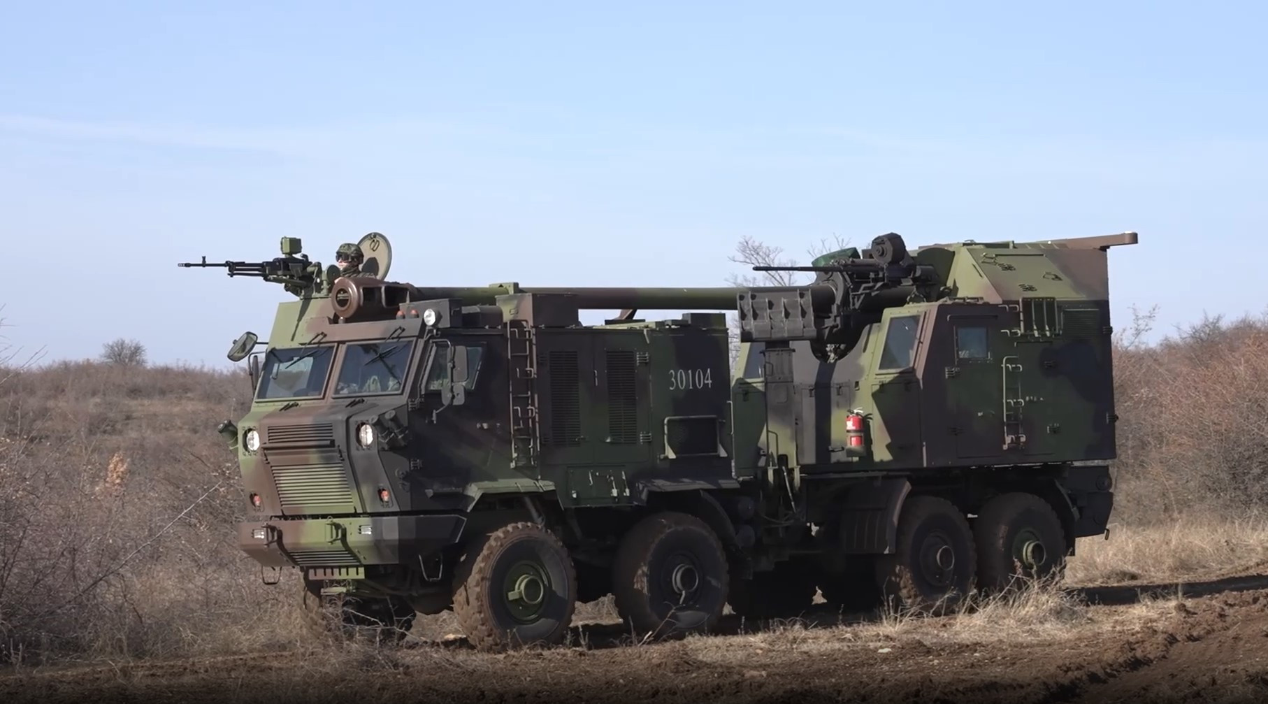 Training of Nora - Self-Propelled Howitzer 155 mm B/52 M 15 Professional Crew of the Army Mixed ...